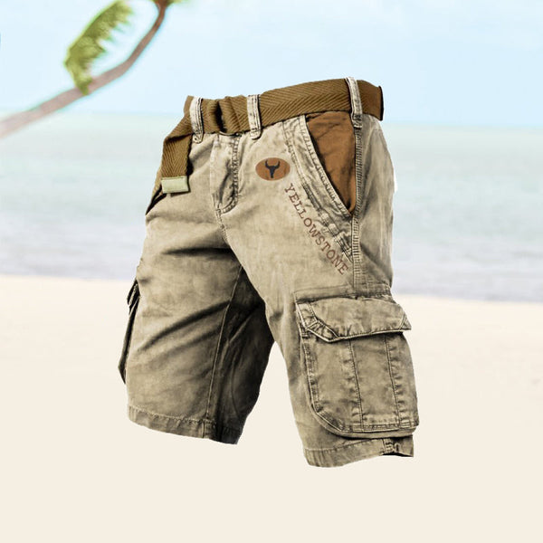 Cargo Korte Broek - Zakken - Riem - Lange Korte Broek - Heren Korte Br ...